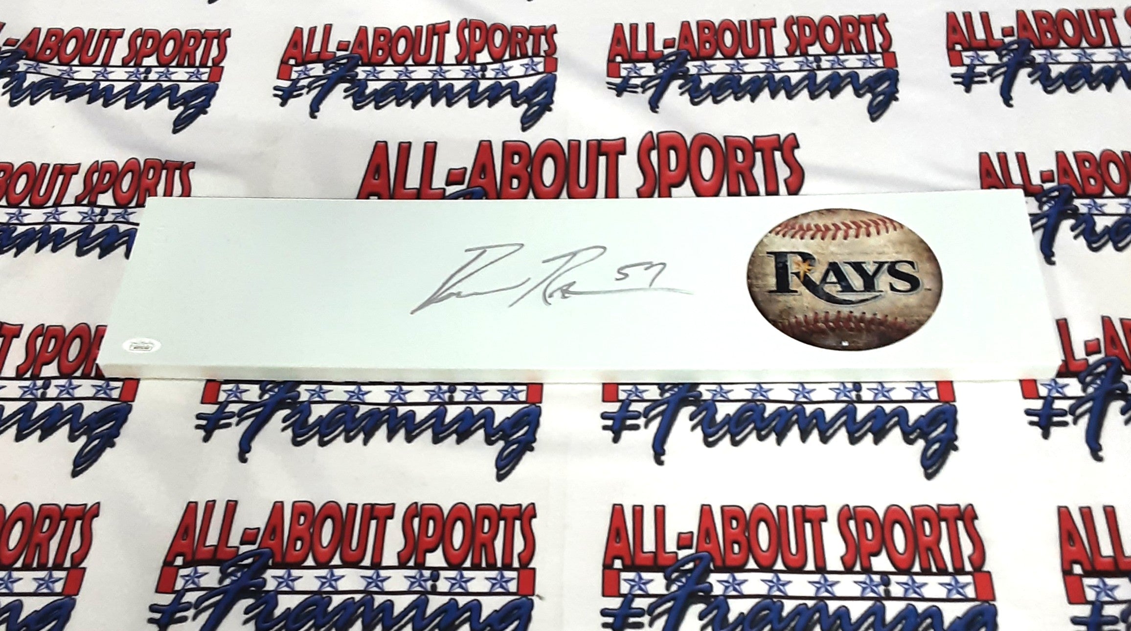 Drew Rasmussen Authentic Signed 6" x 24 Pitching Rubber Autographed JS