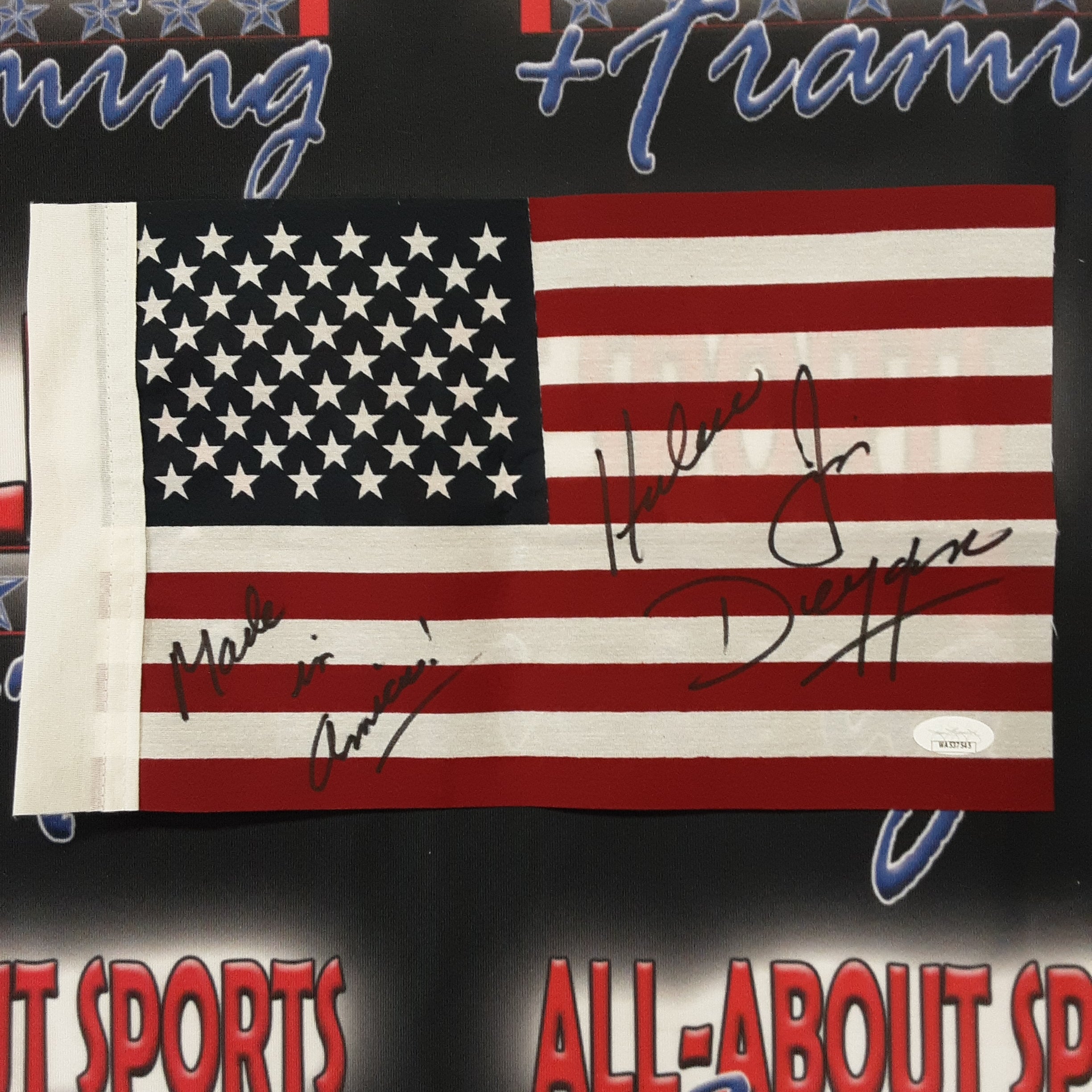 "Hacksaw" Jim Duggan Authentic Signed Autographed Mini American Flag w